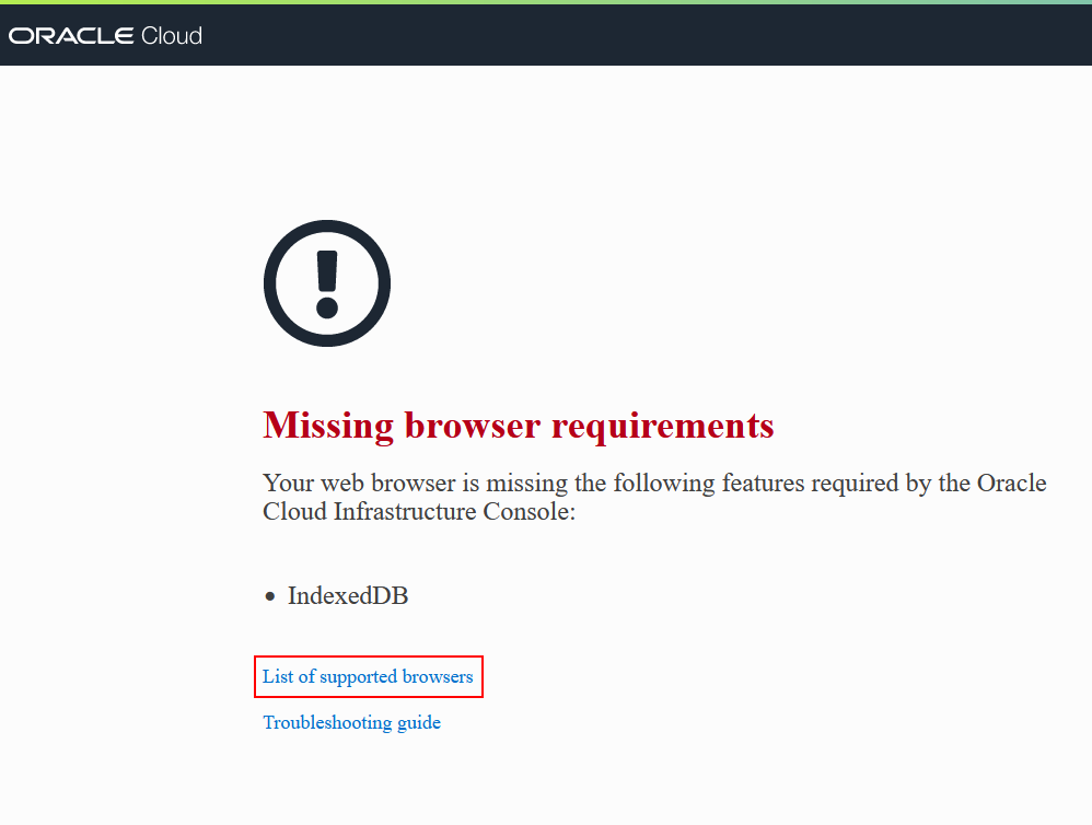 How to Fix Missing Browser Requirements Error In Oracle Cloud Login How to Fix Missing Browser Requirements Error In Oracle Cloud Login